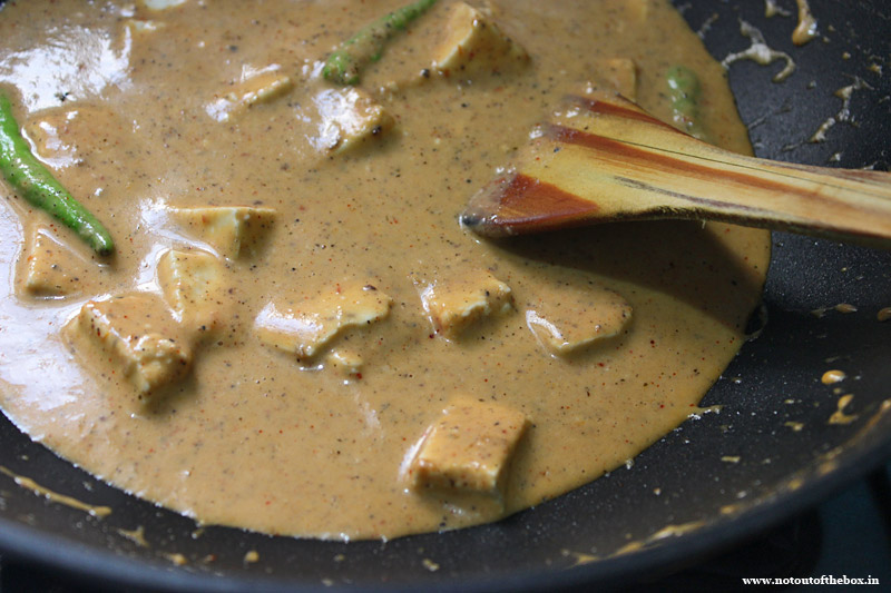 Butter Paneer | Not Out of the Box