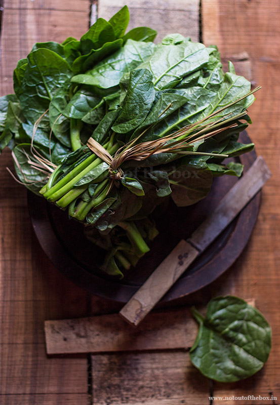 Pui Shaak er Chochhori/Malabar Spinach with Veggies | Not Out of the Box